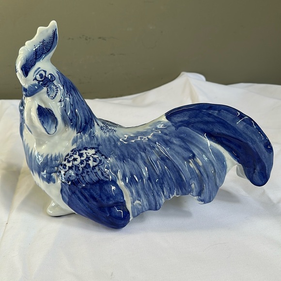 Art | Vintage Hand Painted Delft Style Cobalt Blue White Ceramic ...